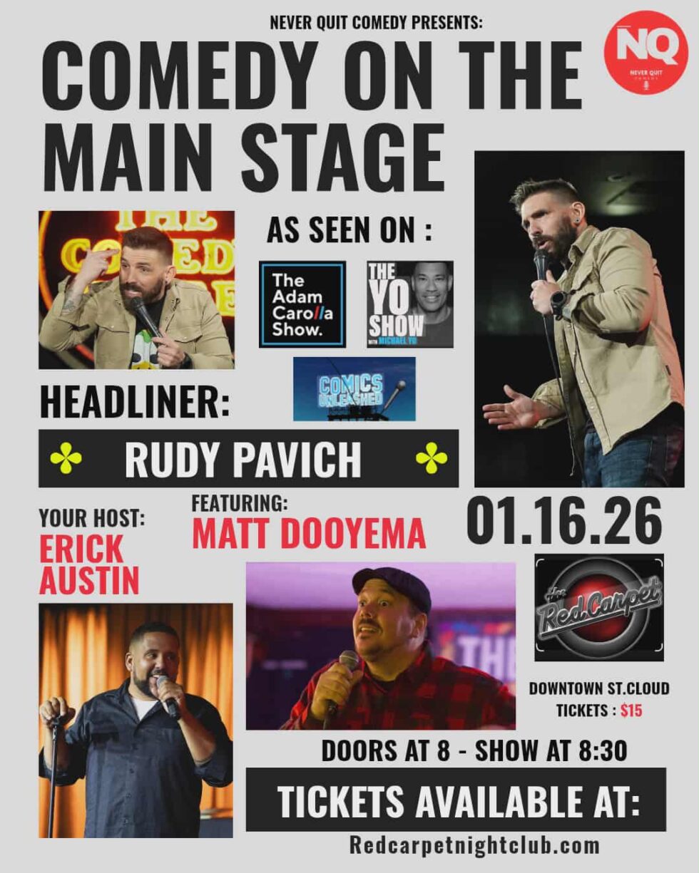Rudy Pavich: Comedy on the Main Stage | Red Carpet Nightclub