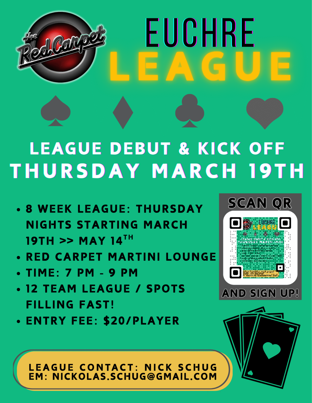 Euchre night in the Martini Lounge! | Red Carpet Nightclub